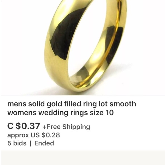 Jewelry | Solid Gold Filled Wedding Band | Poshmark